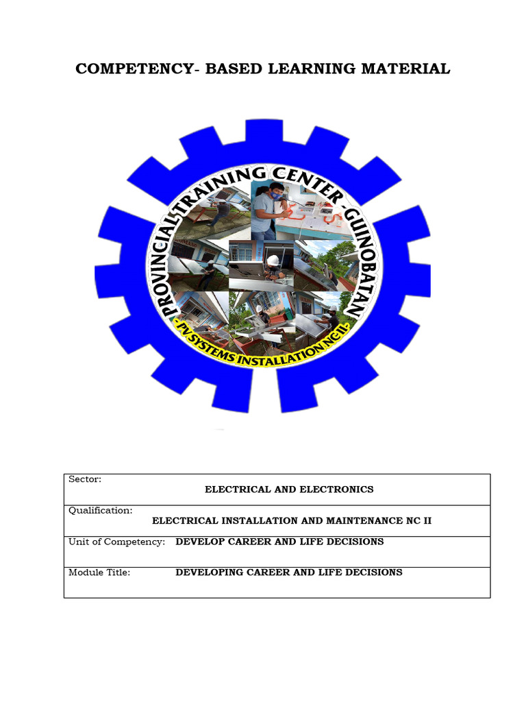 Basic 4. CBLM Develop Career and Life Decisions | PDF