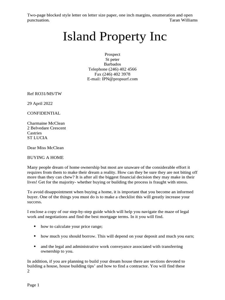 2 Page Letter | PDF