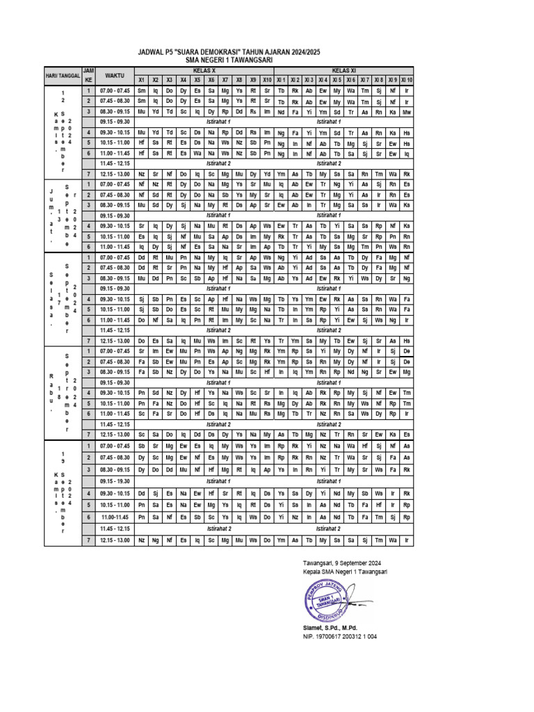 Jadwal P5 Suara Demokrasi Fix 2024 | PDF