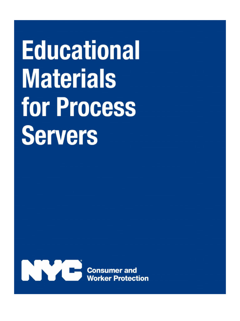 Process Server Educational Materials | PDF