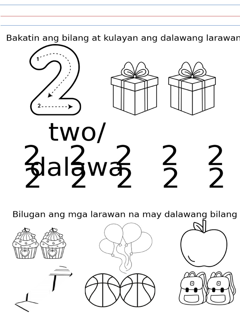Number 2 Tracing Worksheet | PDF