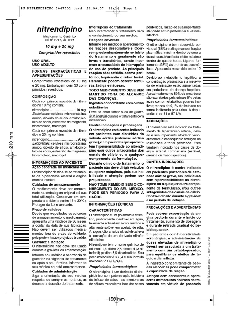 Nitrendipinobiosintetica | PDF