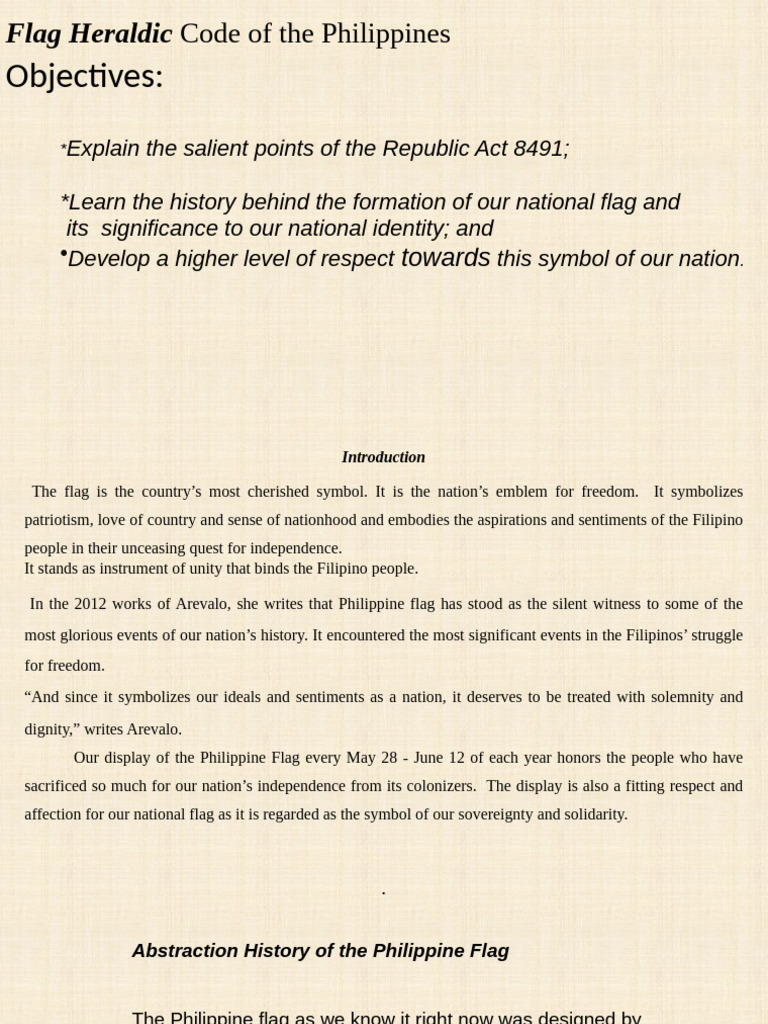 Lesson4 Flag Heraldic Code of The Philippines | PDF
