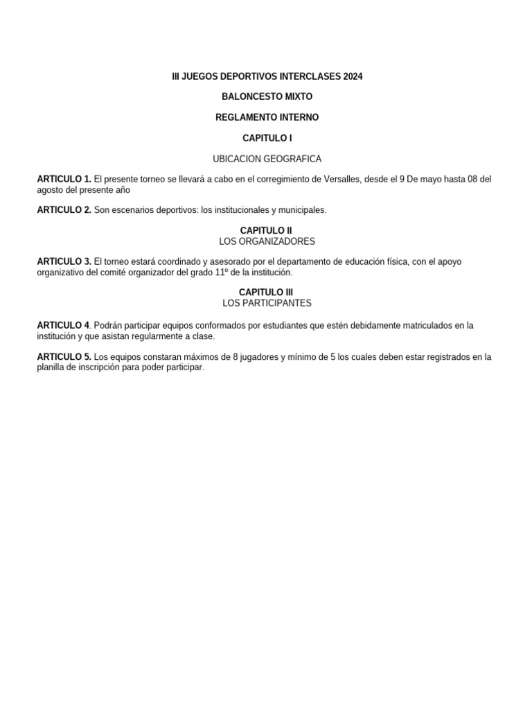 Reglamentointerno - Odt 2 | PDF