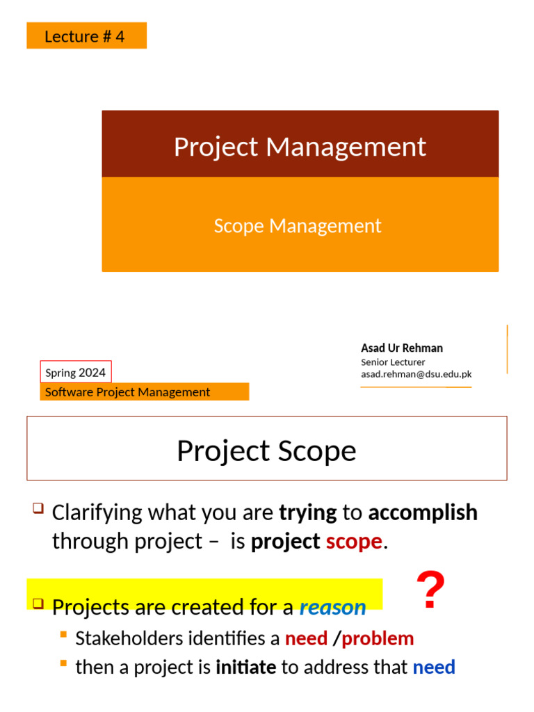 4b Scope Management PMP V1 | PDF