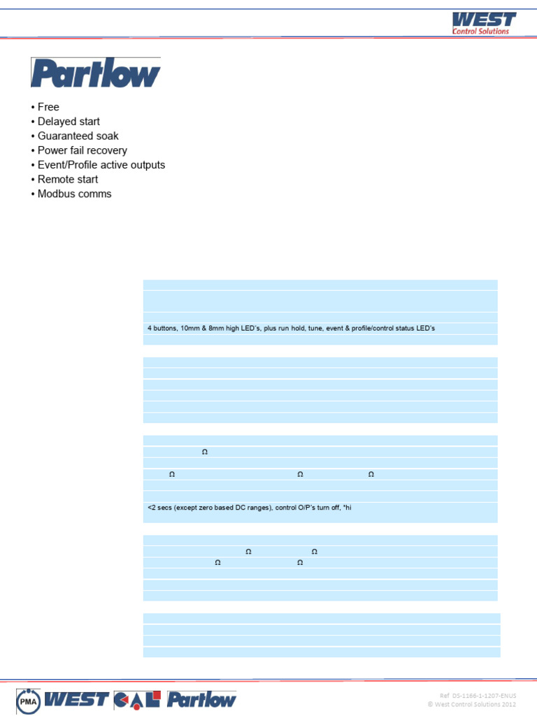 Partlow 1166 Controller | PDF