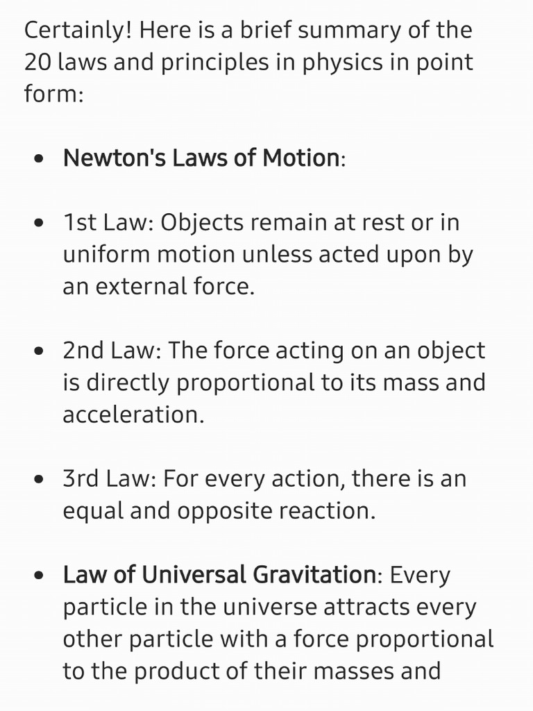 Laws in Physics | PDF