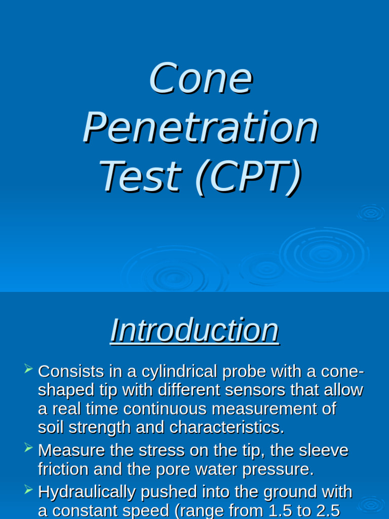Chapter 007-Cone Penetration Test_CPT | PDF