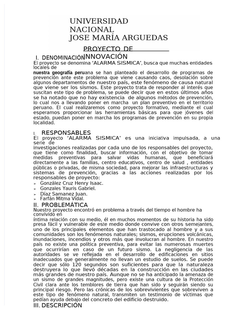 PDF Proyecto de Alarma Sismica Compress | PDF
