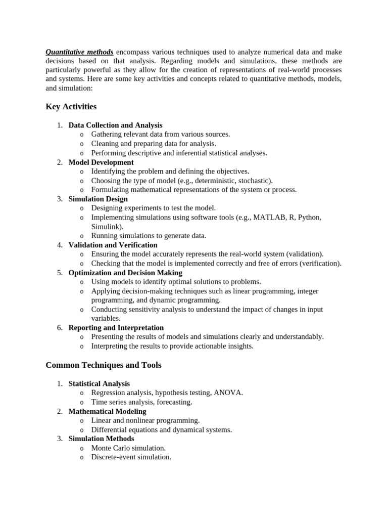 Lecture - Elements of Simulation Analysis and Activity | PDF | Data Analysis | Statistics