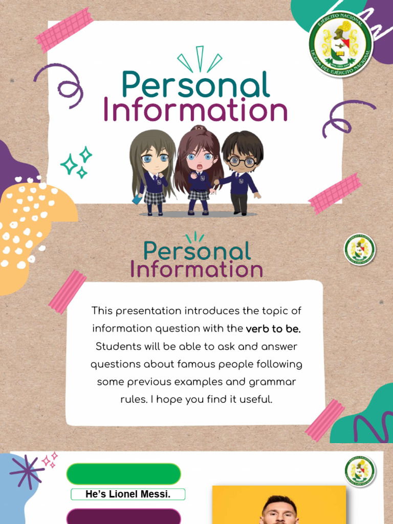 PPP1 Personal Information WH Questions Be FINAL | PDF