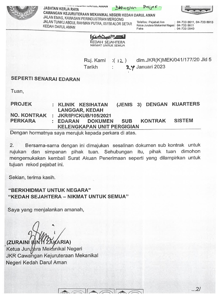 Contoh Surat Rasmi | PDF