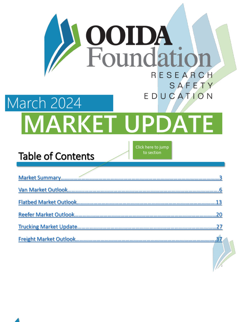 OOIDA 06 Monthly Market Update 2024 03 | PDF
