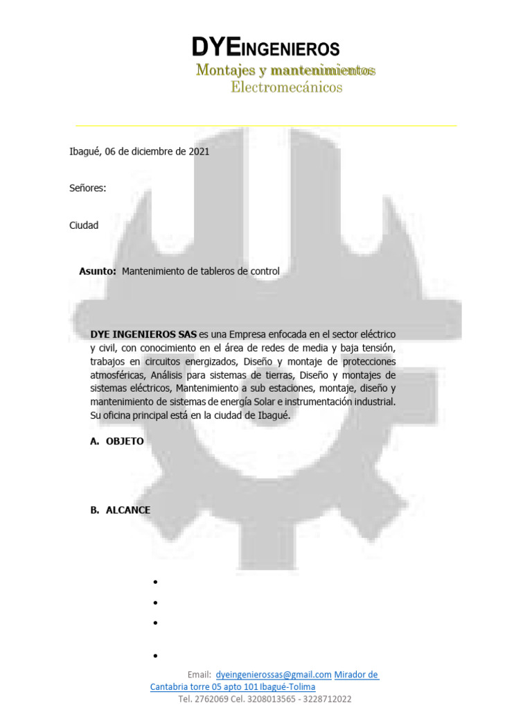 Mtto Tableros Eds | PDF