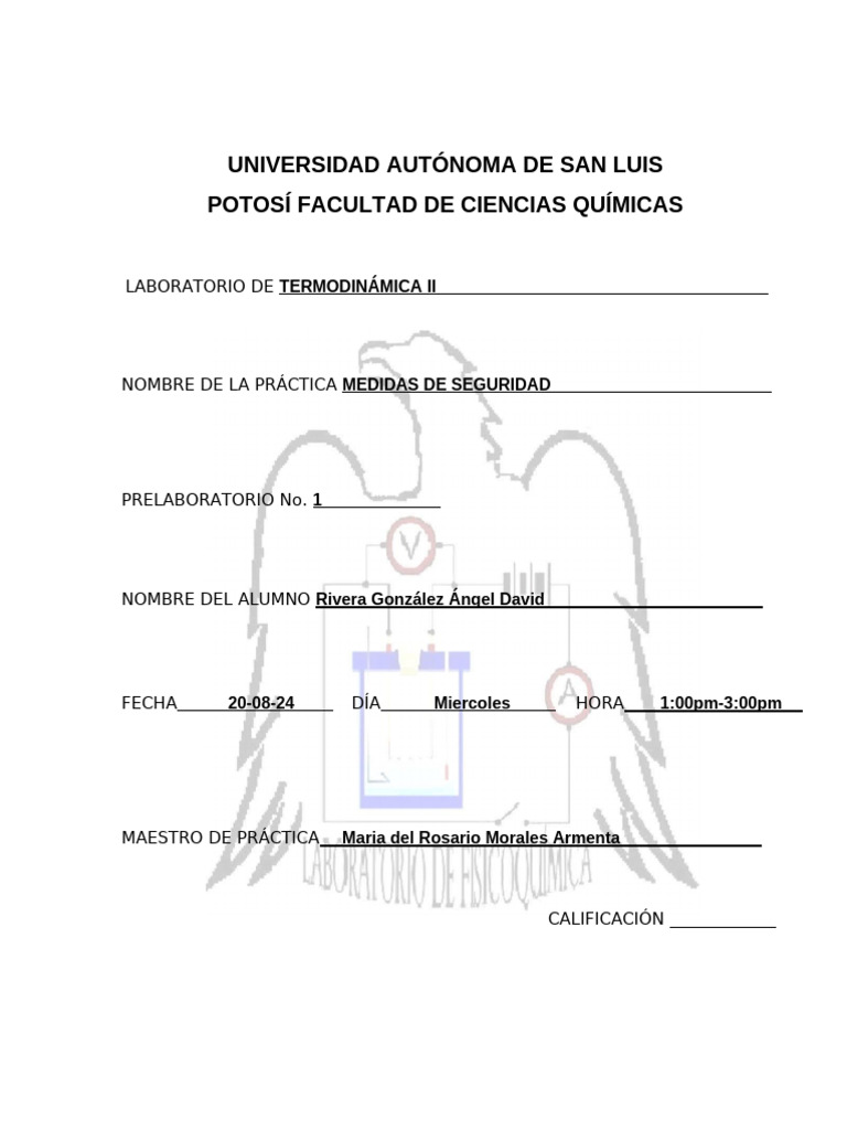 PRELAB 1 (Termodinamica 2) | PDF