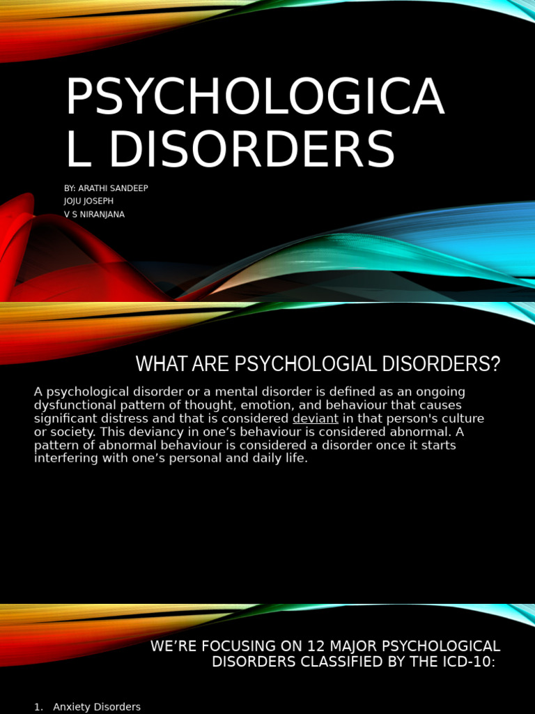Psychological Disorders | PDF