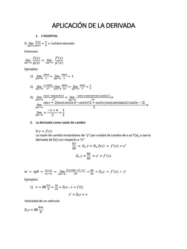 Unidad 5 Aplicacion de La Derivada | PDF | Geometría