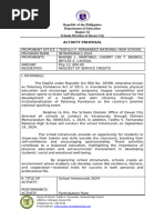 Intramurals Program Sample | PDF | Cultural Conventions