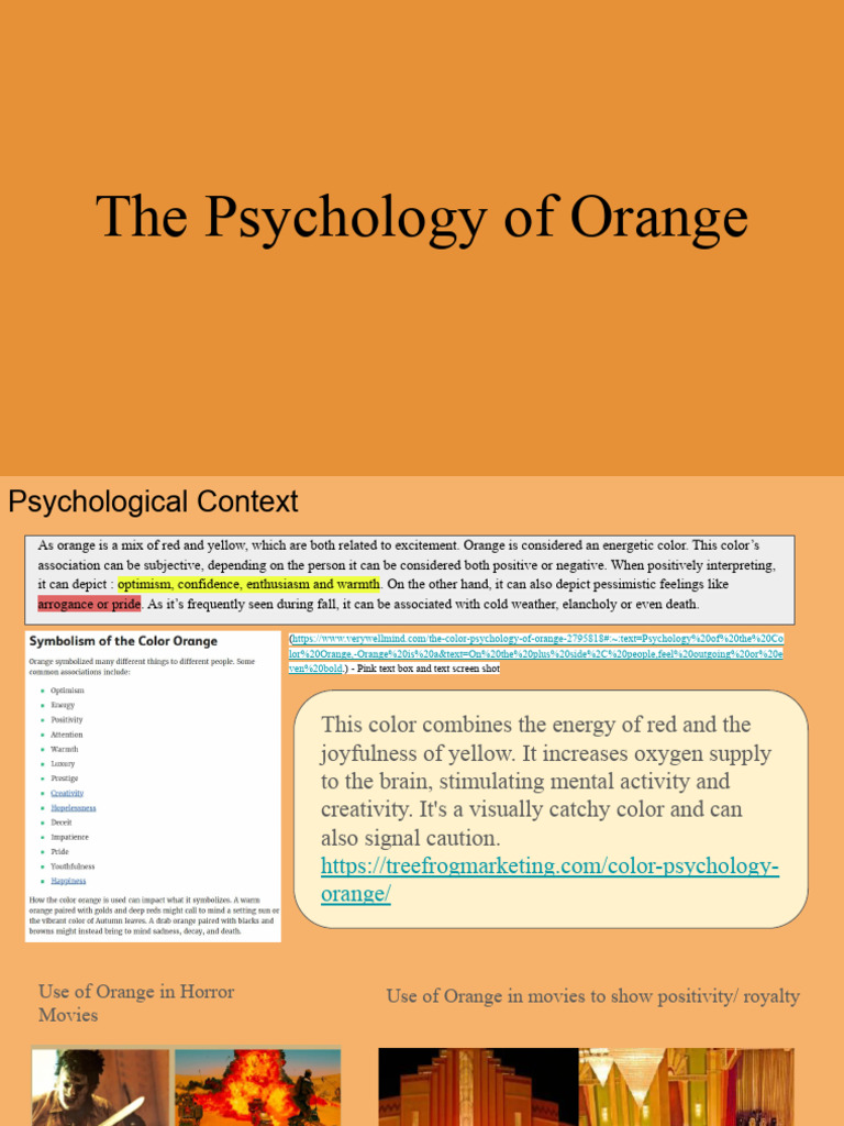 Orange Pyshcology | PDF