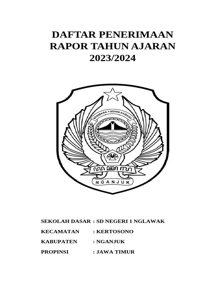 SAMPUL PENERIMAAN RAPOR 2023 2024 | PDF