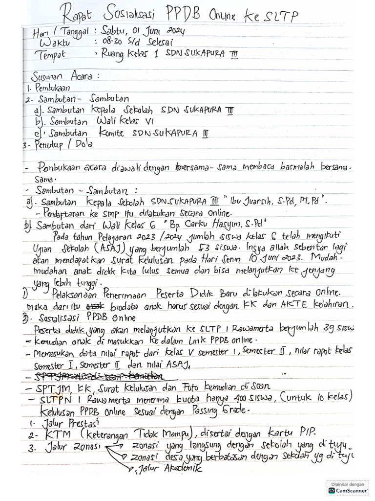 rapat ppdb | PDF
