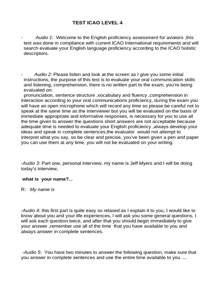 English ICAO Level 4-1 | PDF