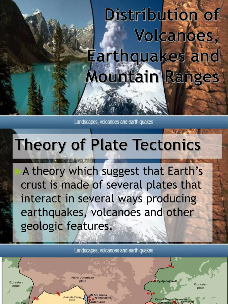 Distribution of Volcanoes, Earthquakes and Mountain Ranges | PDF