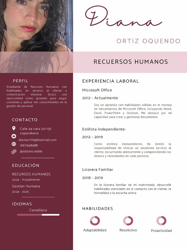 Curriculum Ho Jade Vida Profesional Morado | PDF
