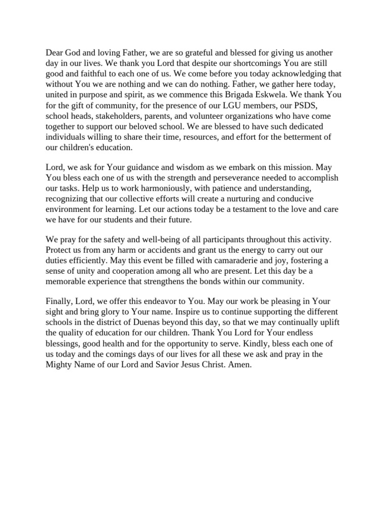 Brigada Prayer | PDF