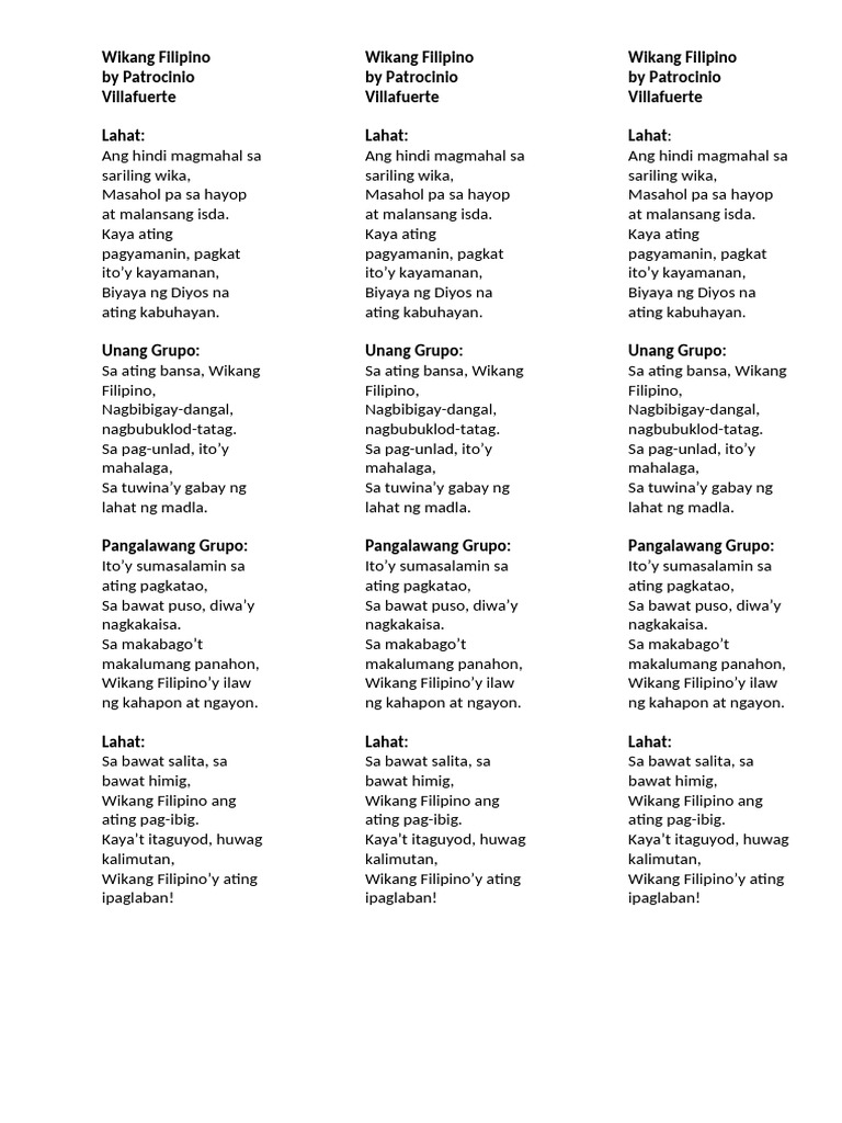 Wikang Filipino | PDF