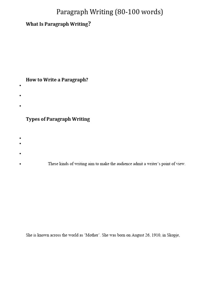 Paragraph Writing Class 10 | PDF Paragraph Writing Class 10 | PDF