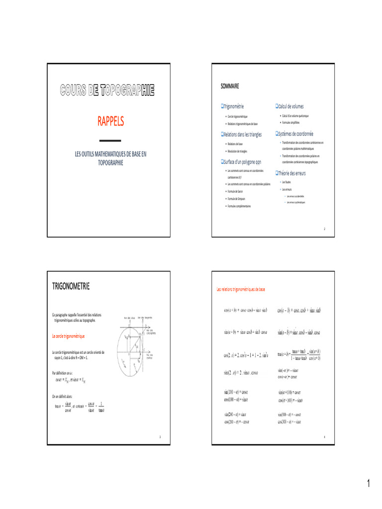 Rappels Mathematiques | PDF