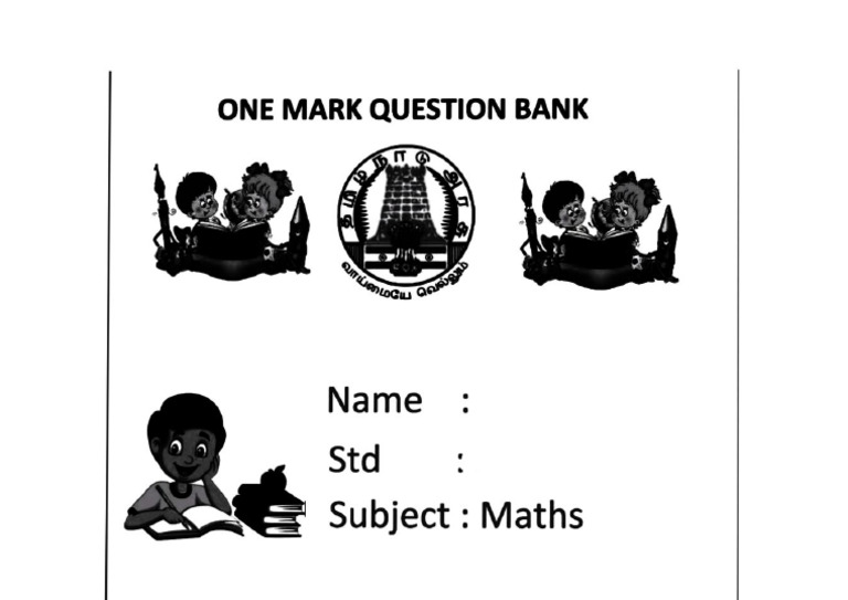 10th Maths One Mark Question Bank 2022 2023 English Medium PDF Download ...