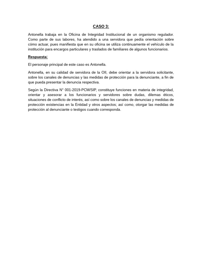 CASO 3- Integridad | PDF