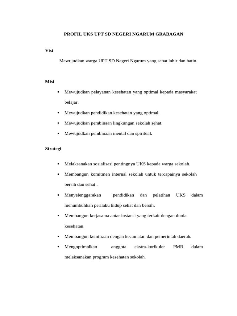 Profil-UKS SD Ngarum | PDF