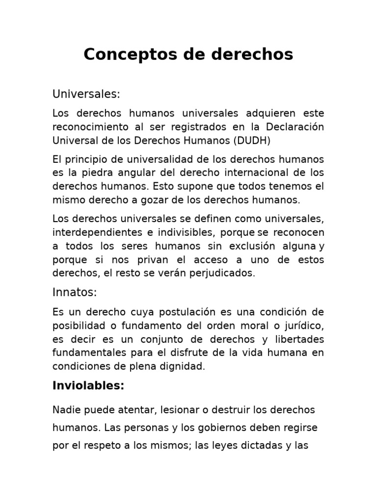 Conceptos de derechos | PDF