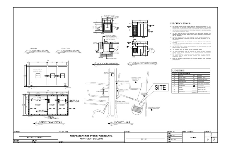 Septic Tank Detail Vicinity Map: Mounting Detail Mounting Detail | PDF