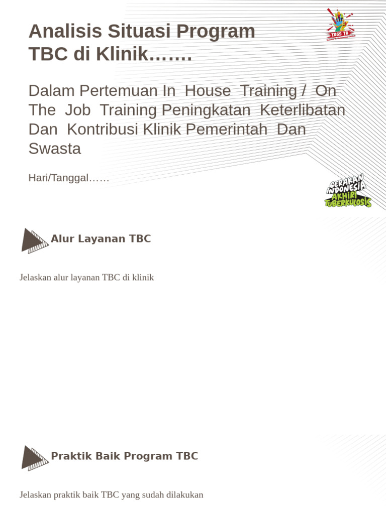 218 - Template Program TBC Di Klinik | PDF