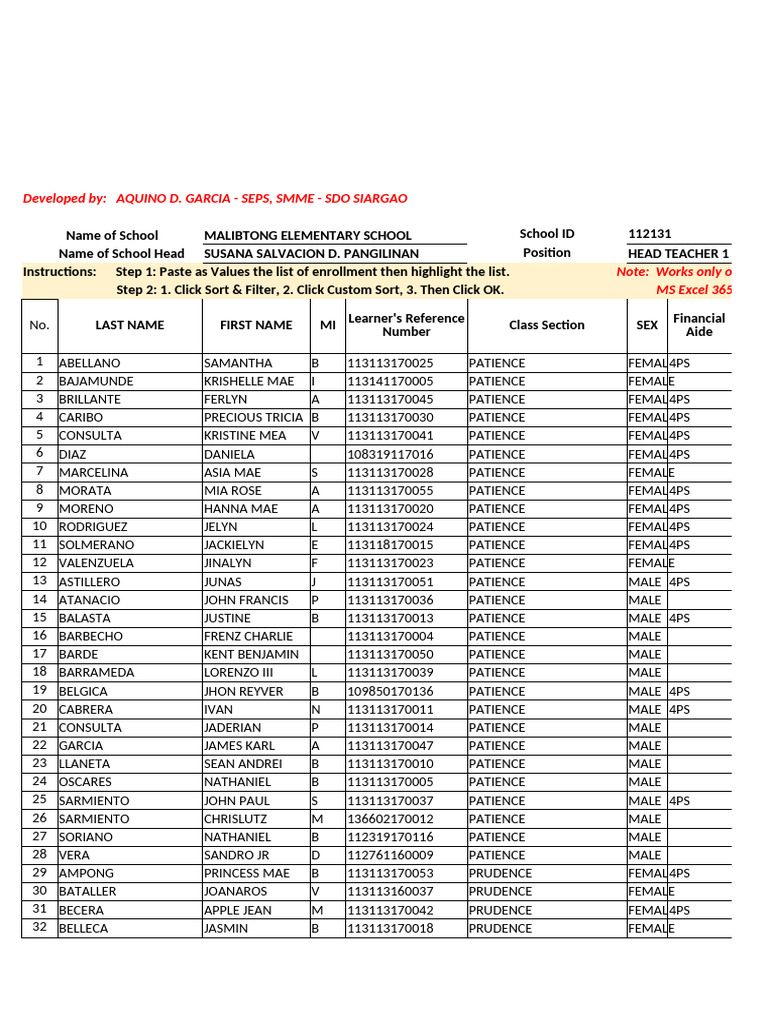 NATG6 Stratified Sampling Template | PDF