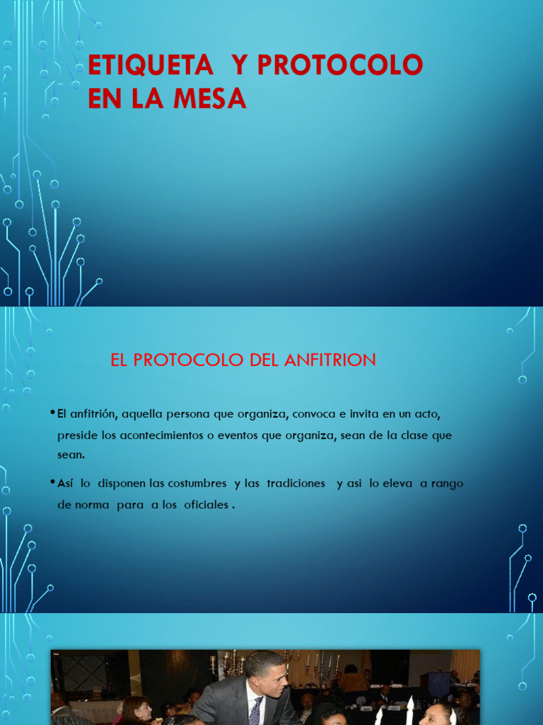 Etiqueta y Protocolo en La Mesa - pptx-1 | PDF