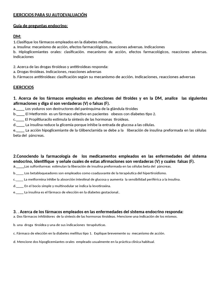 EJERCICIOS PARA SU AUTOEVALUACIÓN-3 | PDF