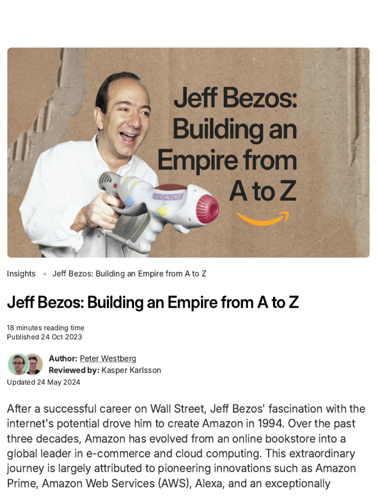 Jeff Bezos - Building An Empire From A To Z - Quartr Insights | PDF