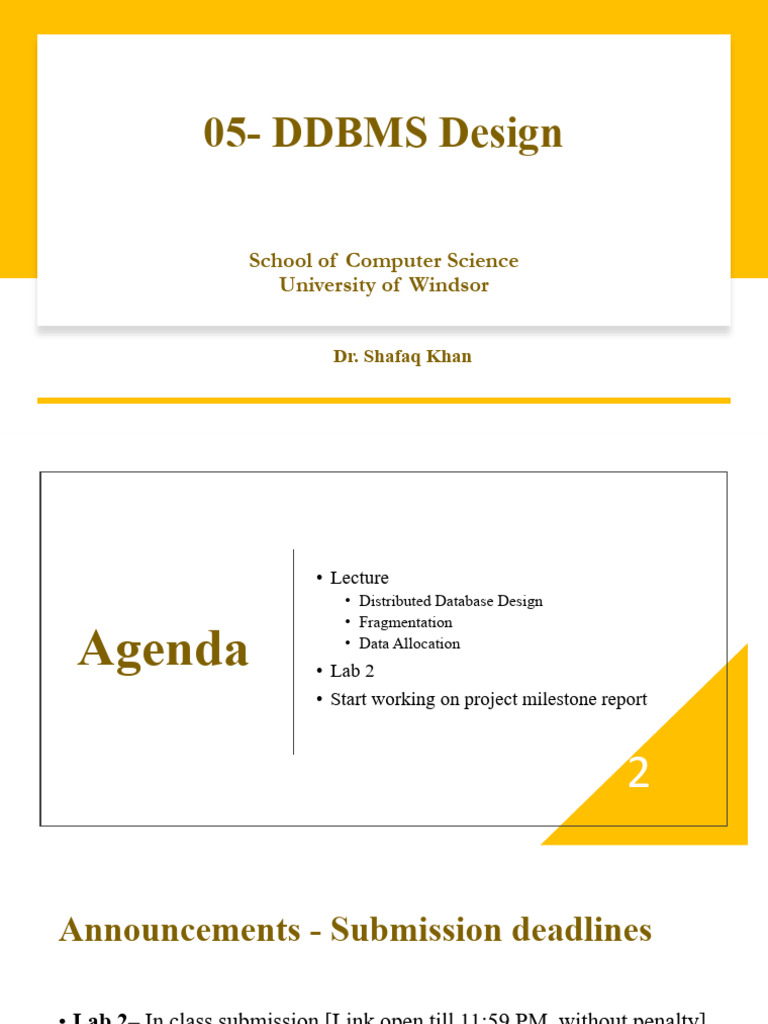 Lectures 05 Distributed Databases Design | PDF