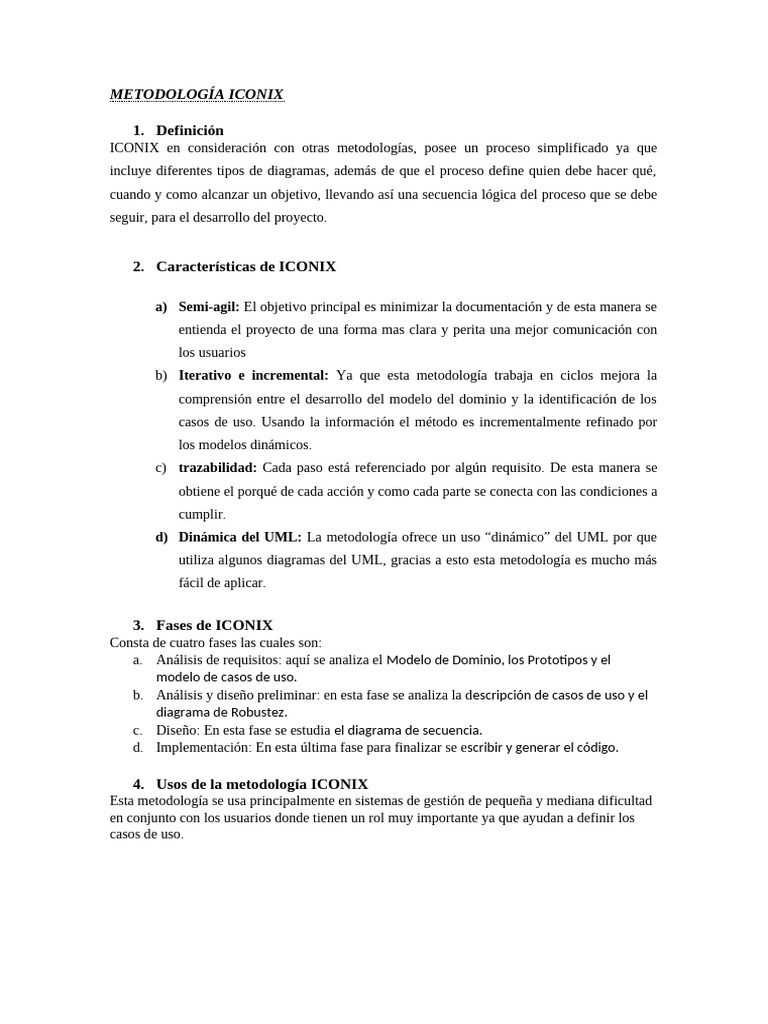 Metodología Iconix | PDF
