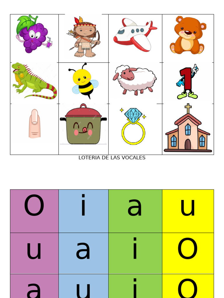Loteria de Las Vocales | PDF
