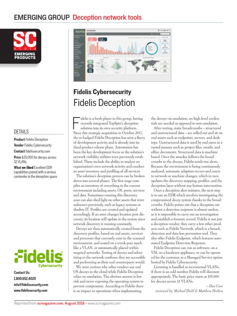 Fidelis Deception SC Media | PDF