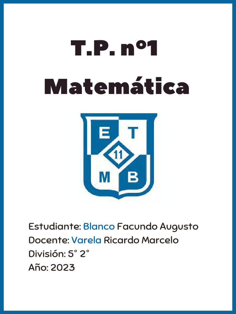 Matematica Facundo Blanco | PDF