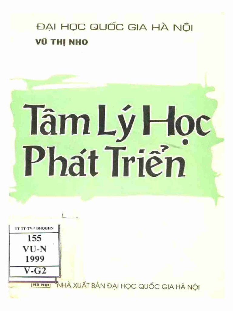 Tam Ly Hoc Phat Trien - Vu Thi Nho | PDF