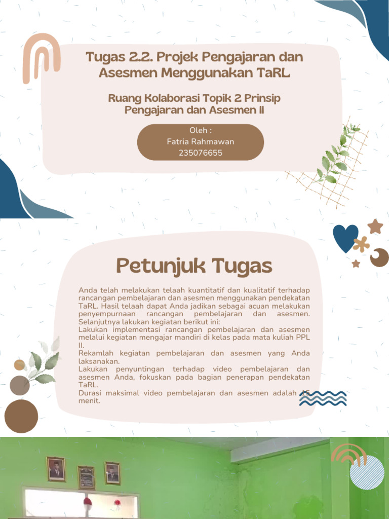 Tugas 2.2. Projek Pengajaran Dan Asesmen Menggunakan TaRL | PDF