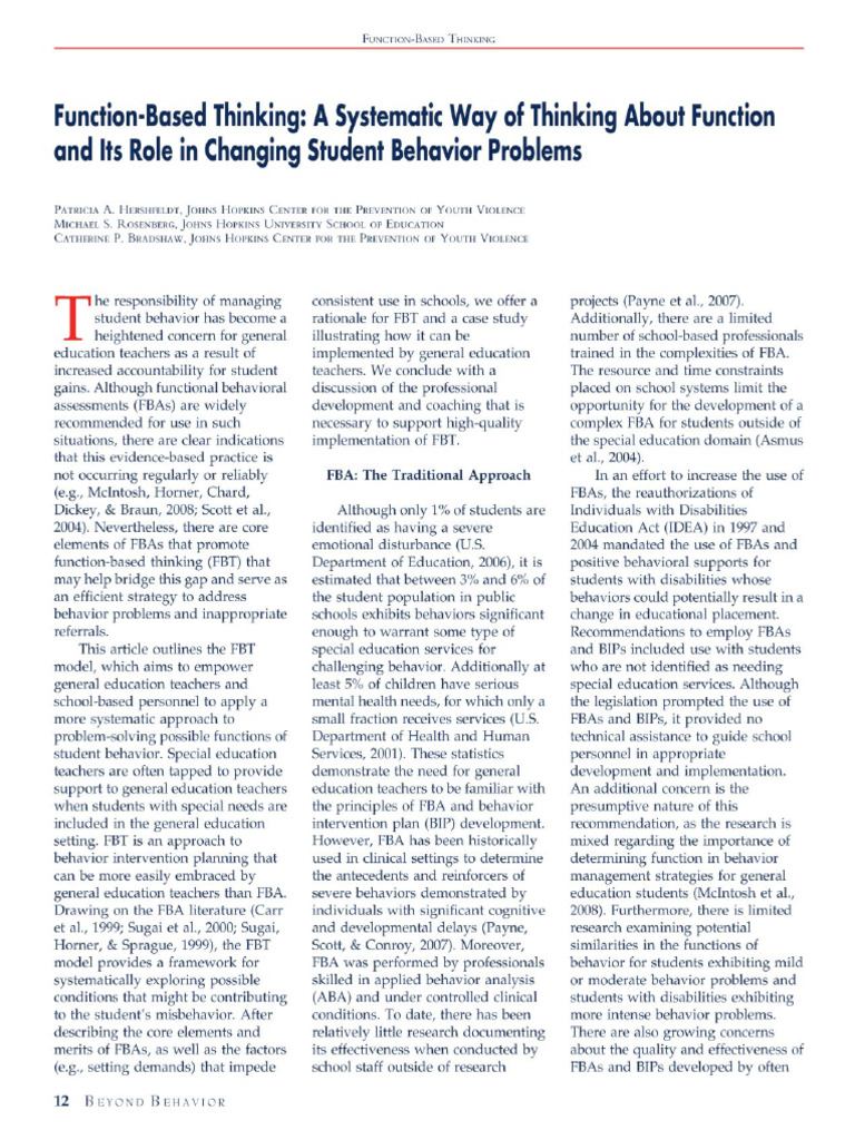 Function Based Thinking | PDF